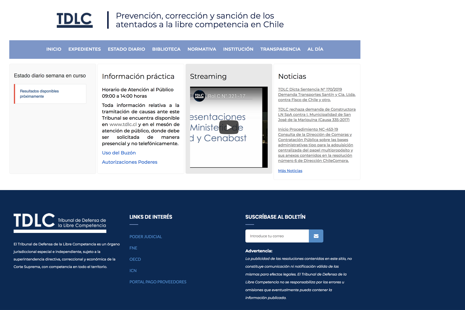 » Tribunal de Defensa de la Libre Competencia admite a tramitación ...